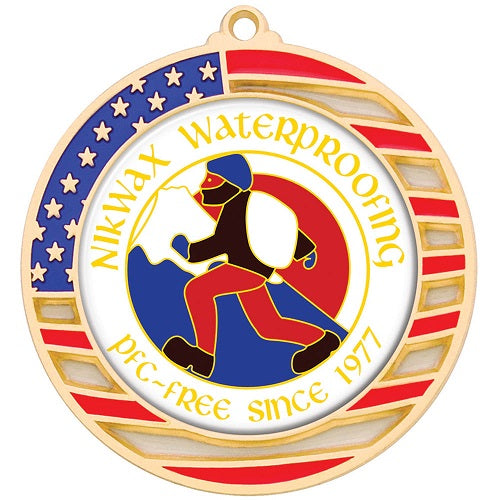 Custom 2.75" American Flag Medal – BJs Trophy