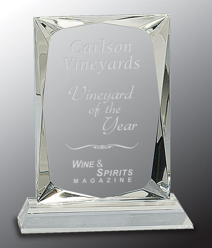Crystal Rectangle on Clear Base – BJs Trophy