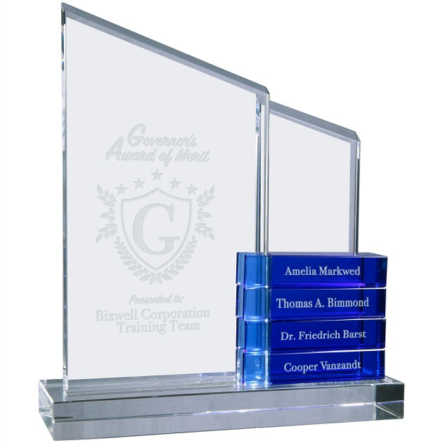 Crystal Perpetual Standing Plaque – BJs Trophy