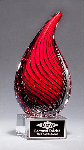 Droplet Shaped Art Glass Award – BJs Trophy