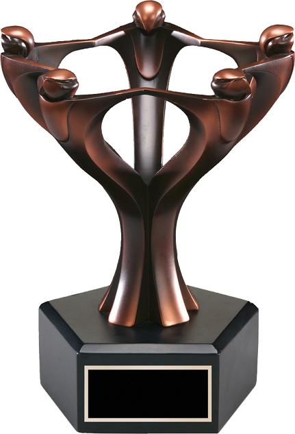 Circle Teamwork Bronze Resin Award – BJs Trophy