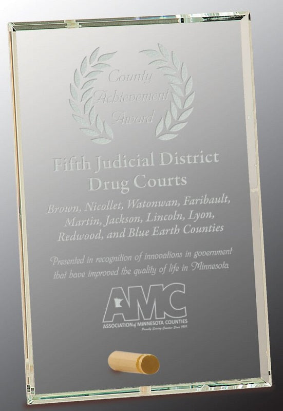 Clear Rectangle Crystal Edge Glass – BJs Trophy