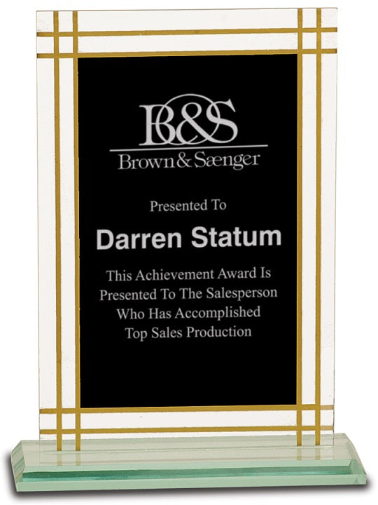 Contemporary Glass Full Border Award – BJs Trophy
