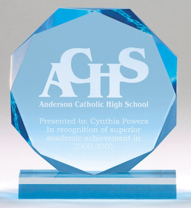 Octagon Series Acrylic Award – BJs Trophy