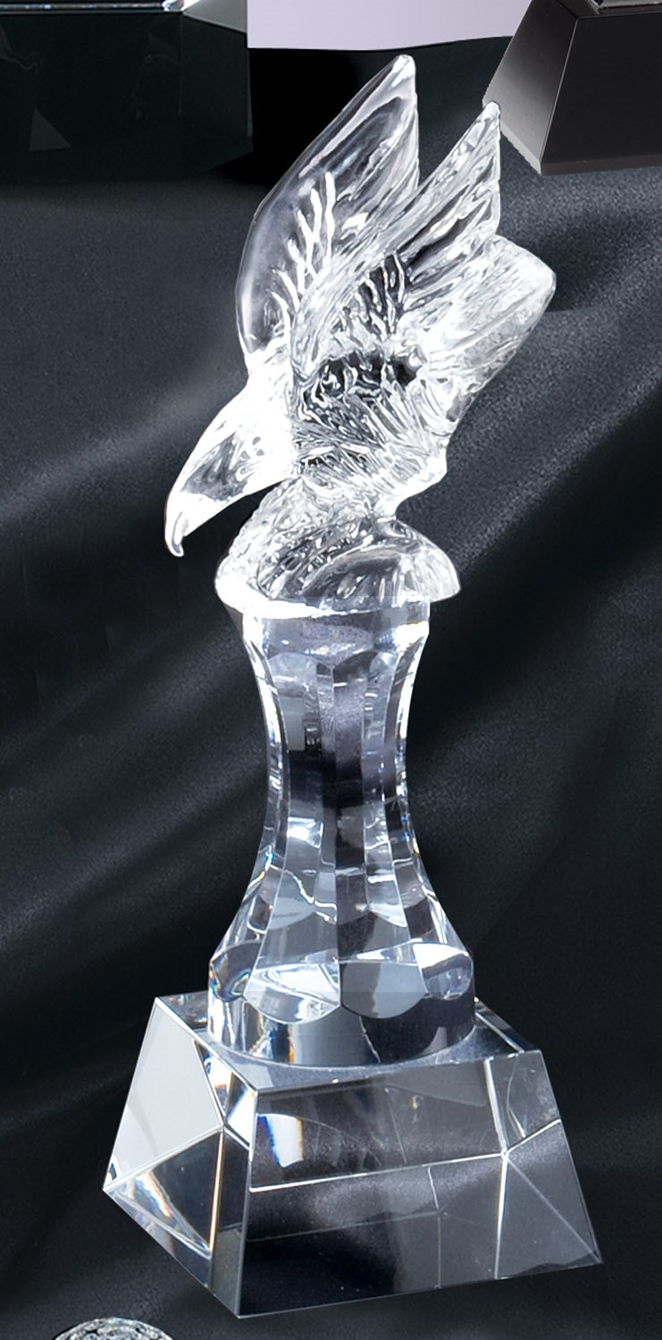 Crystal Eagle on Riser – BJs Trophy