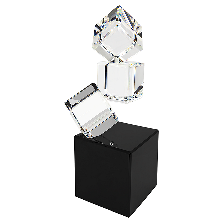 Triple Crystal Blocks on a Black Base – BJs Trophy