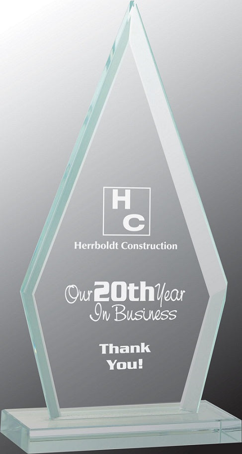 Triangle Jade Glass Award – BJs Trophy