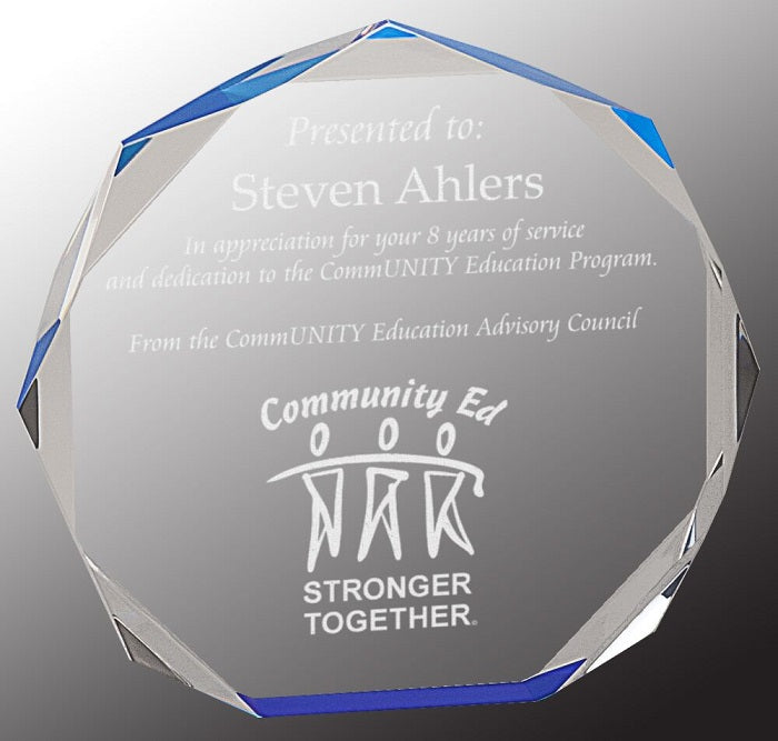 Octagon Acrylic Award – BJs Trophy