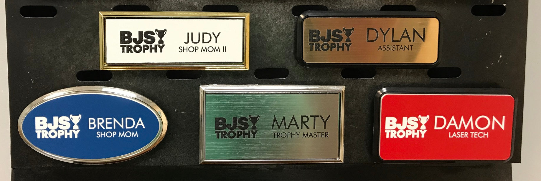 Plastic Laser Engraved Name Tag – BJs Trophy