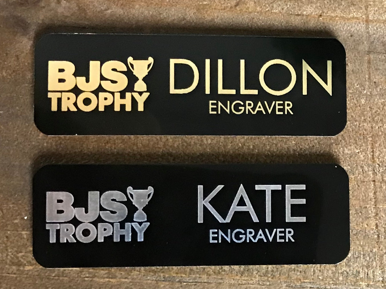 Metal Laser Engraved Name Tag – BJs Trophy